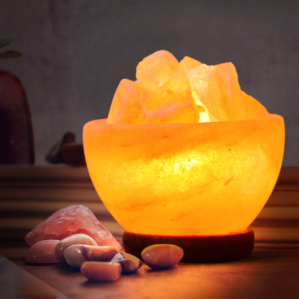 Himalayan Salt Bowl - Natural Chunks (6 inches, 7 lbs.) Best Gift Item ...